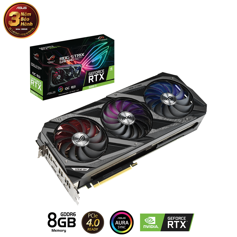 VGA Asus ROG Strix GeForce RTX 3060 Ti OC Edition 8GB GDDR6 - Đen ...